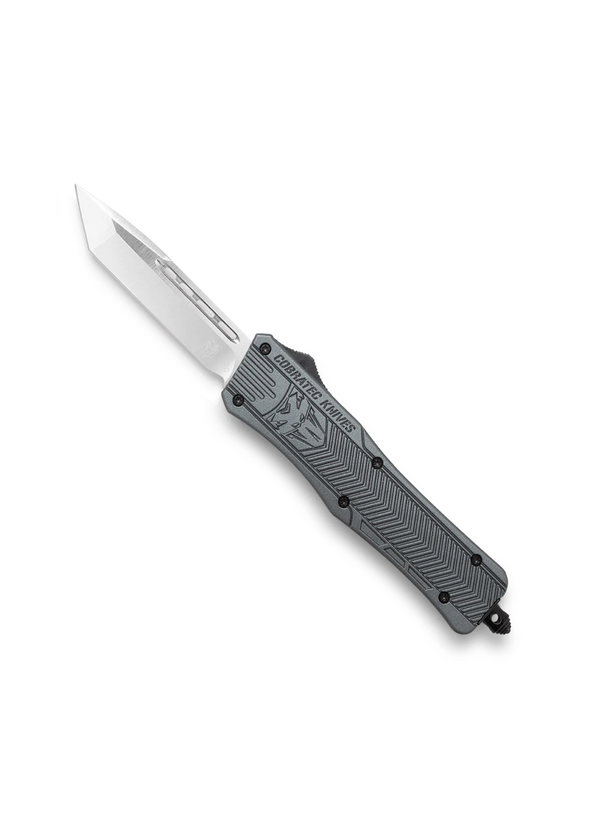 CobraTec OTF Tactical Grey Knife Large | Lock & Load Boutique