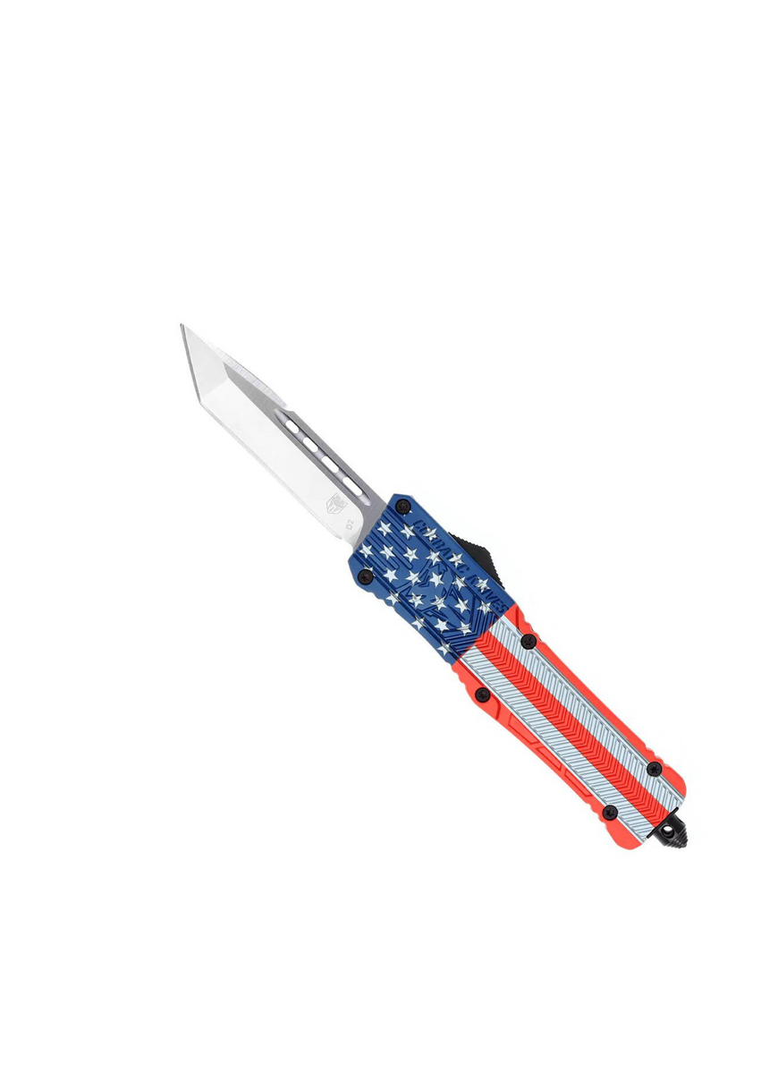 CobraTec American Flag OTF Knife - Medium | Lock & Load Boutique