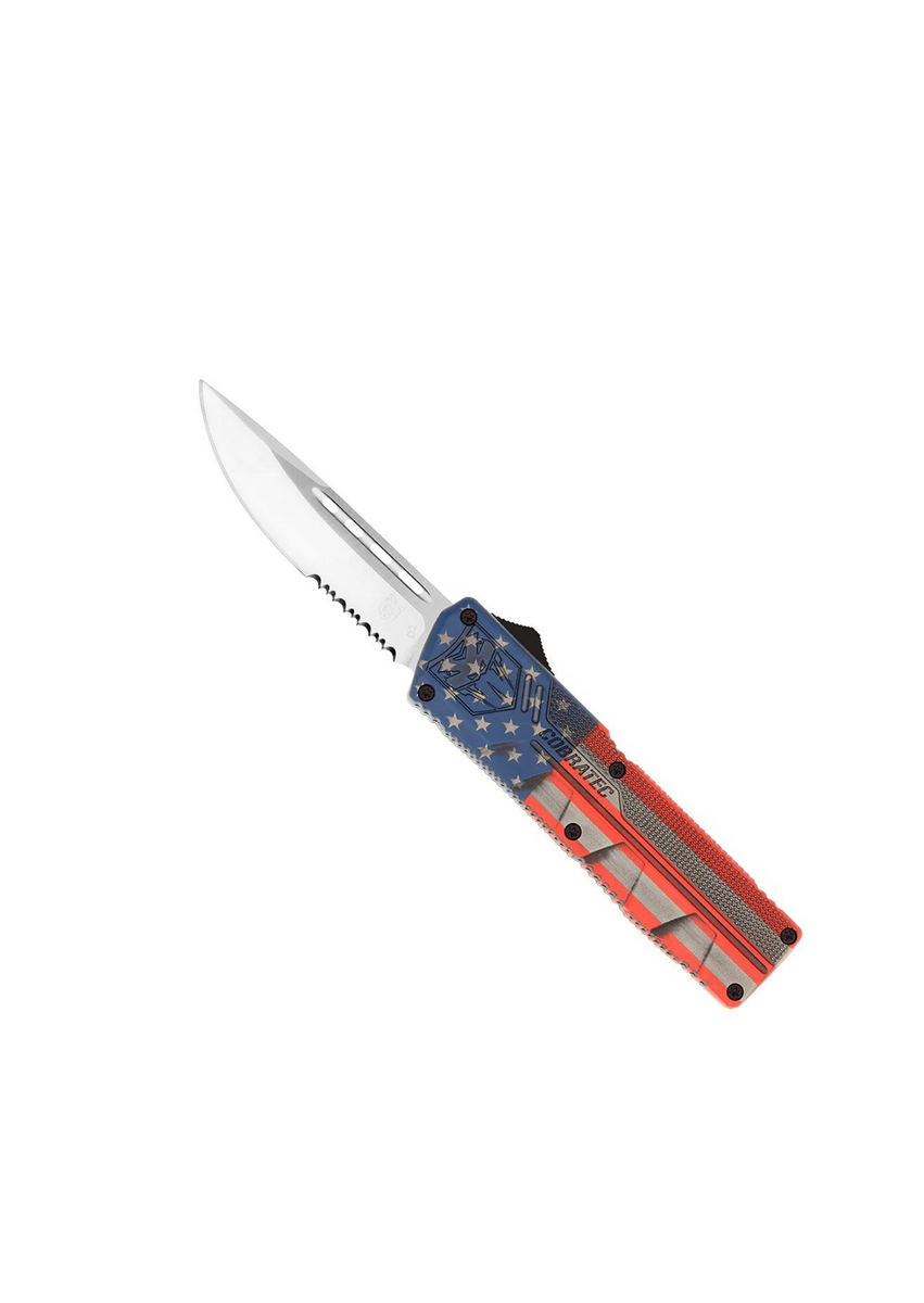 CobraTec American Flag OTF Knife | Lock & Load Boutique