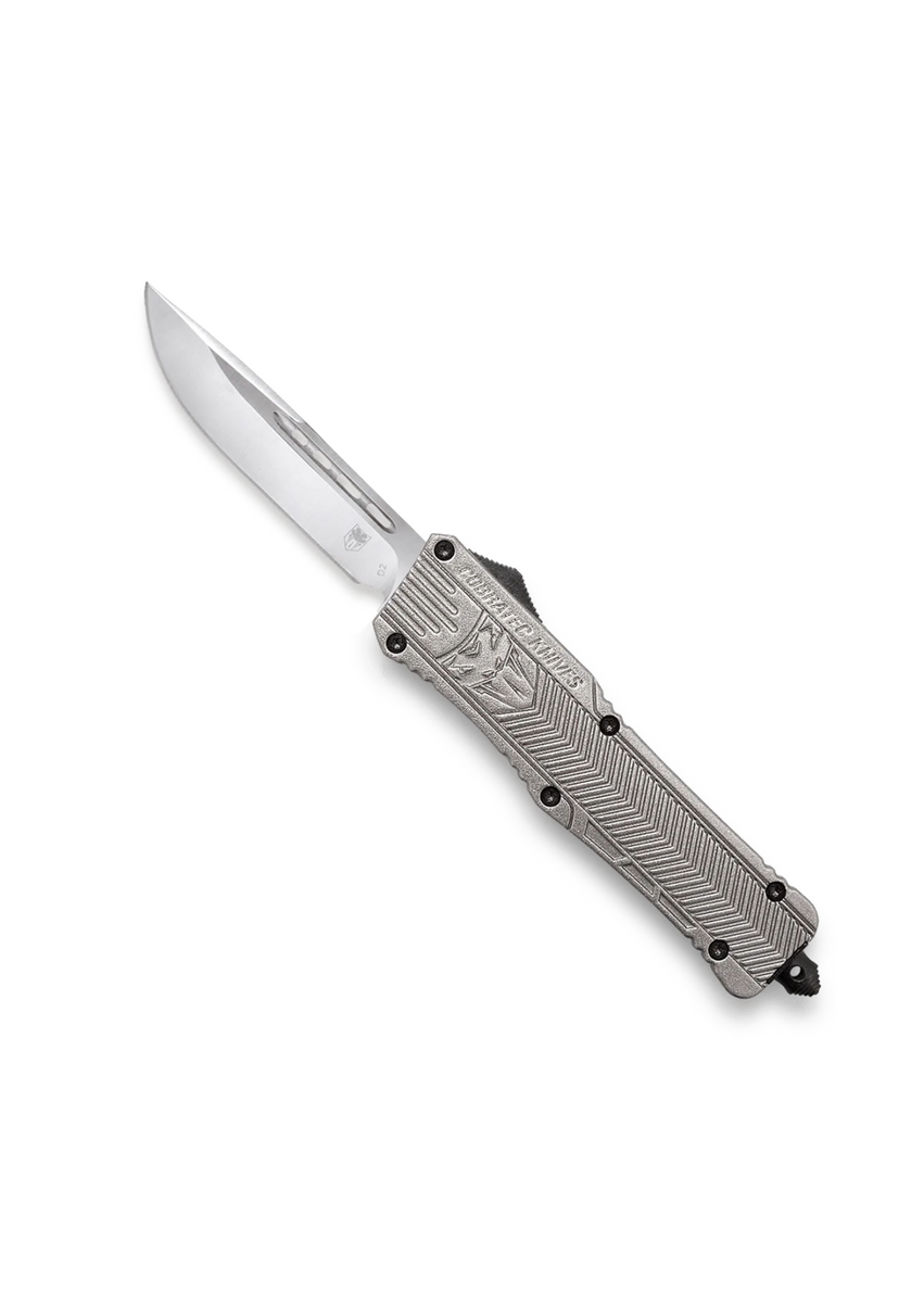 CobraTec Silver OTF Tactical Knife Large | Lock & Load Boutique